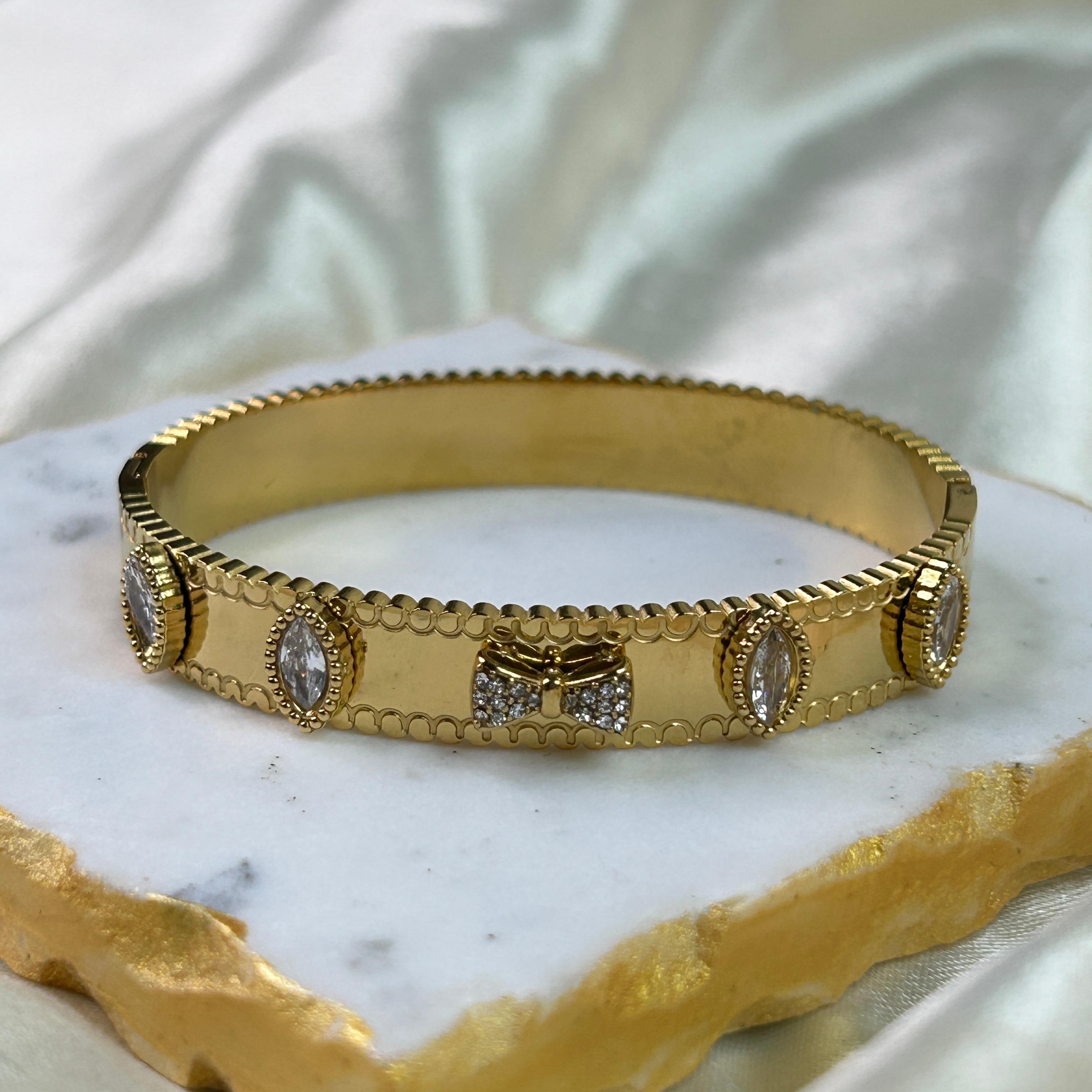 Stoned Grace Bracelet | Anti-Tarnish 18K Bracelets | LAVENDER OFFICIAL – Lavender Official