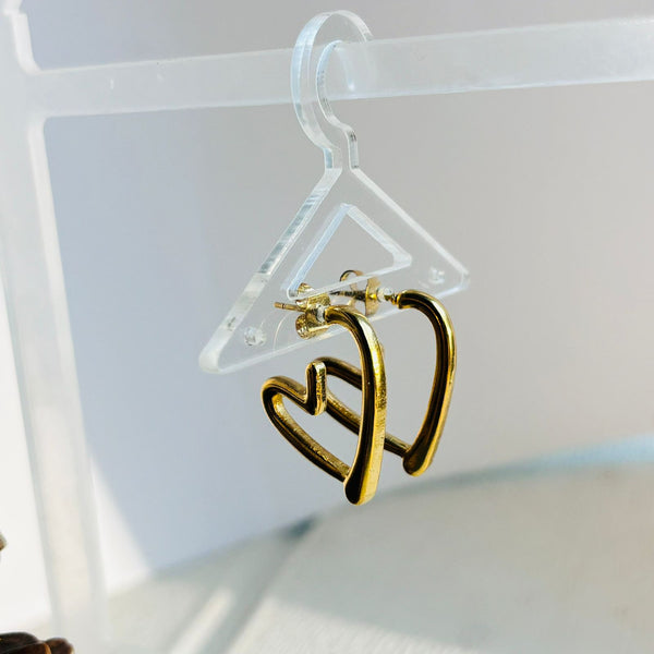 Heartified Hoops | Anti-Tarnish 18K Gold Plated | LAVENDER OFFICIAL – Lavender Official