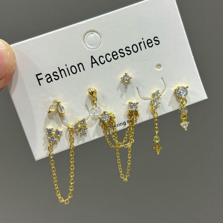 Herix Multi Piercing Ear Combo 011 (925 Silver) | Premium Ear Combo ...