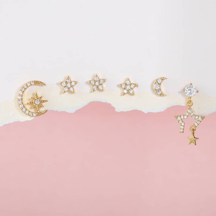 Herix Multi Piercing Ear Combo 02 (925 Silver) | Premium Ear Combo ...