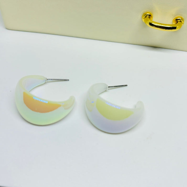 Holographic Hoops | Anti-Tarnish 18K Gold Plated | LAVENDER OFFICIAL – Lavender Official